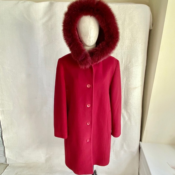 Vintage | Jackets & Coats | Vintage Ml Eskimo Coat Red Hood Real Fox ...